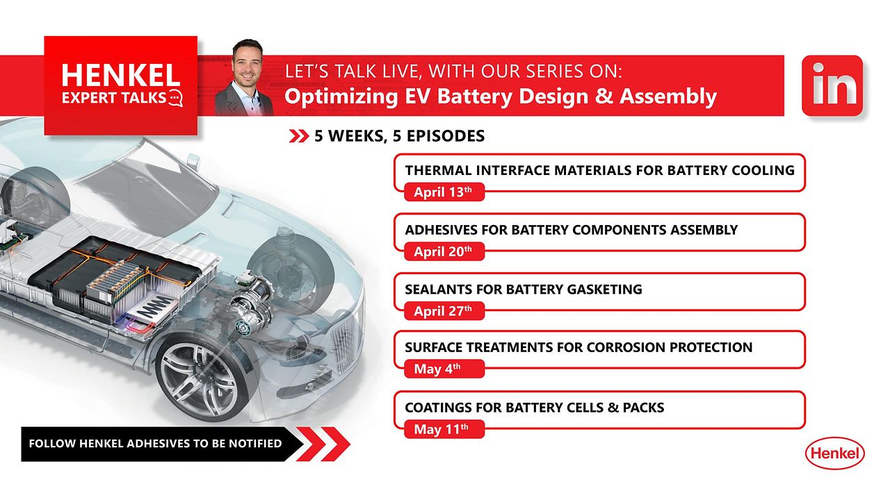Optimizing EV battery pack assembly and design with experts from Henkel